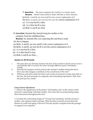 My Mother at 66 Worksheet.pdf wala hai i | PDF