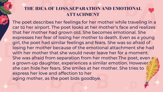 Presentation on Poem Analysis of My Mother At Sixty- Six | PDF