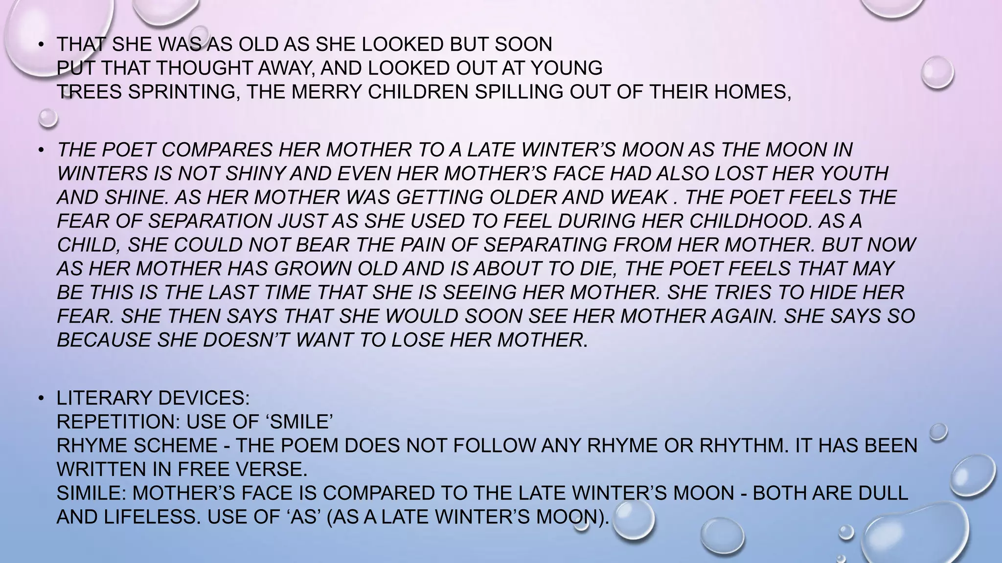 My mother at sixty six | PPTX