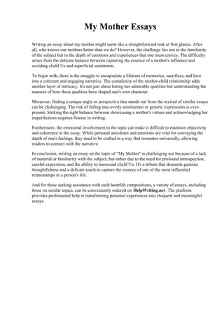 My Mother Essays.pdf