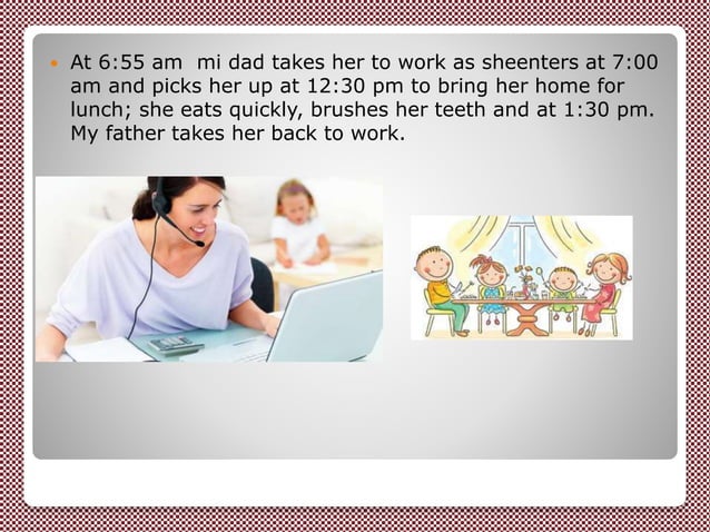 My mother´s daily routine | PPTX