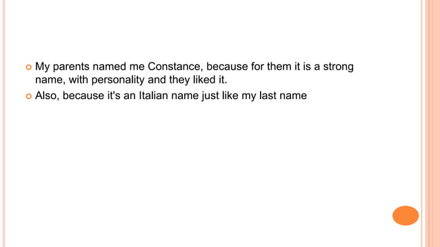 My name Constanza | PPTX