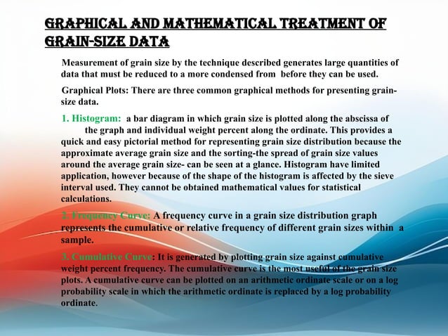 THE SEDIMENTARY TEXTURE [ONLY GRAIN SIZES] | PPTX