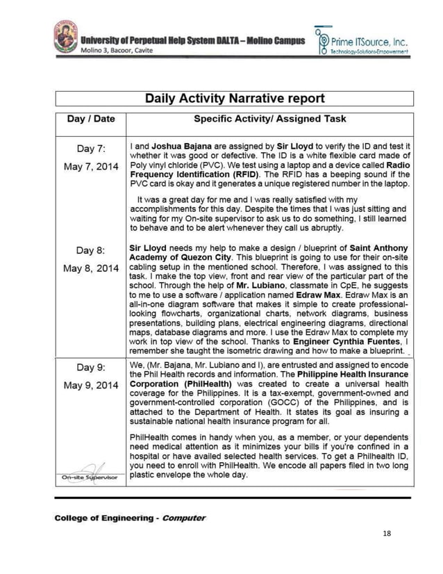 Ojt Narrative Report | DOCX