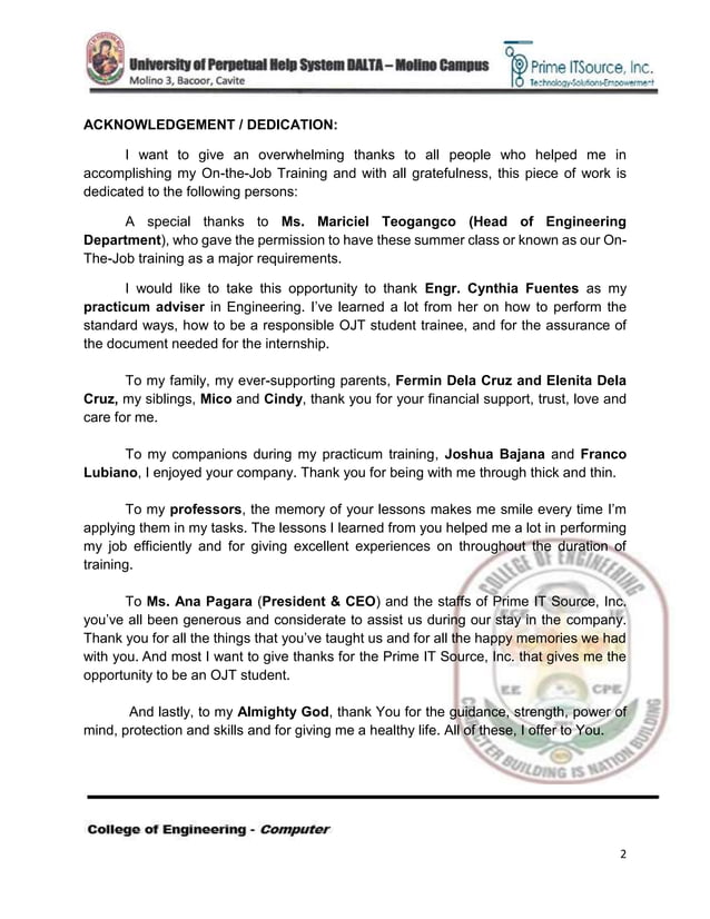 Ojt Narrative Report | DOCX