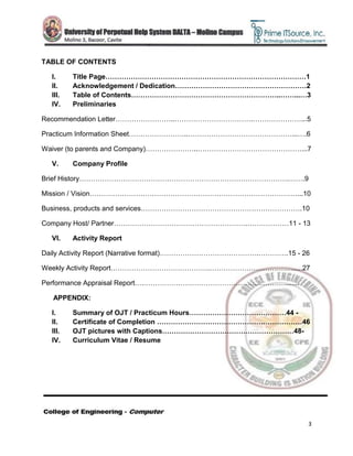 Ojt Narrative Report | DOCX
