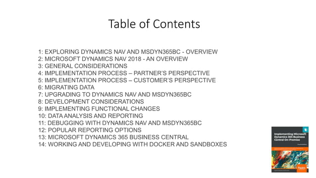 Implementing Microsoft Dynamics 356 Business Central On-Premise | PPTX