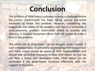 Presentation on Child labour in India | PPTX