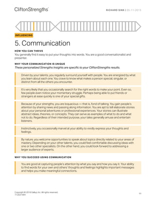 My New Clifton StrengthsFinder 34 report | PDF