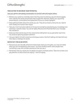 My New Clifton StrengthsFinder 34 report | PDF