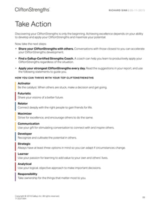 My New Clifton StrengthsFinder 34 report | PDF