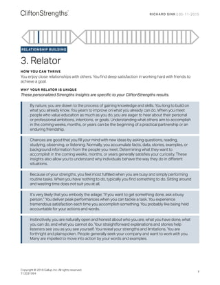 My New Clifton StrengthsFinder 34 report | PDF
