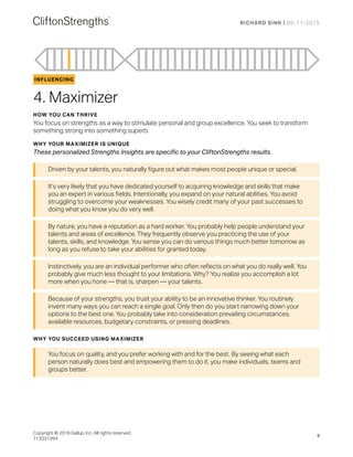 My New Clifton StrengthsFinder 34 report | PDF