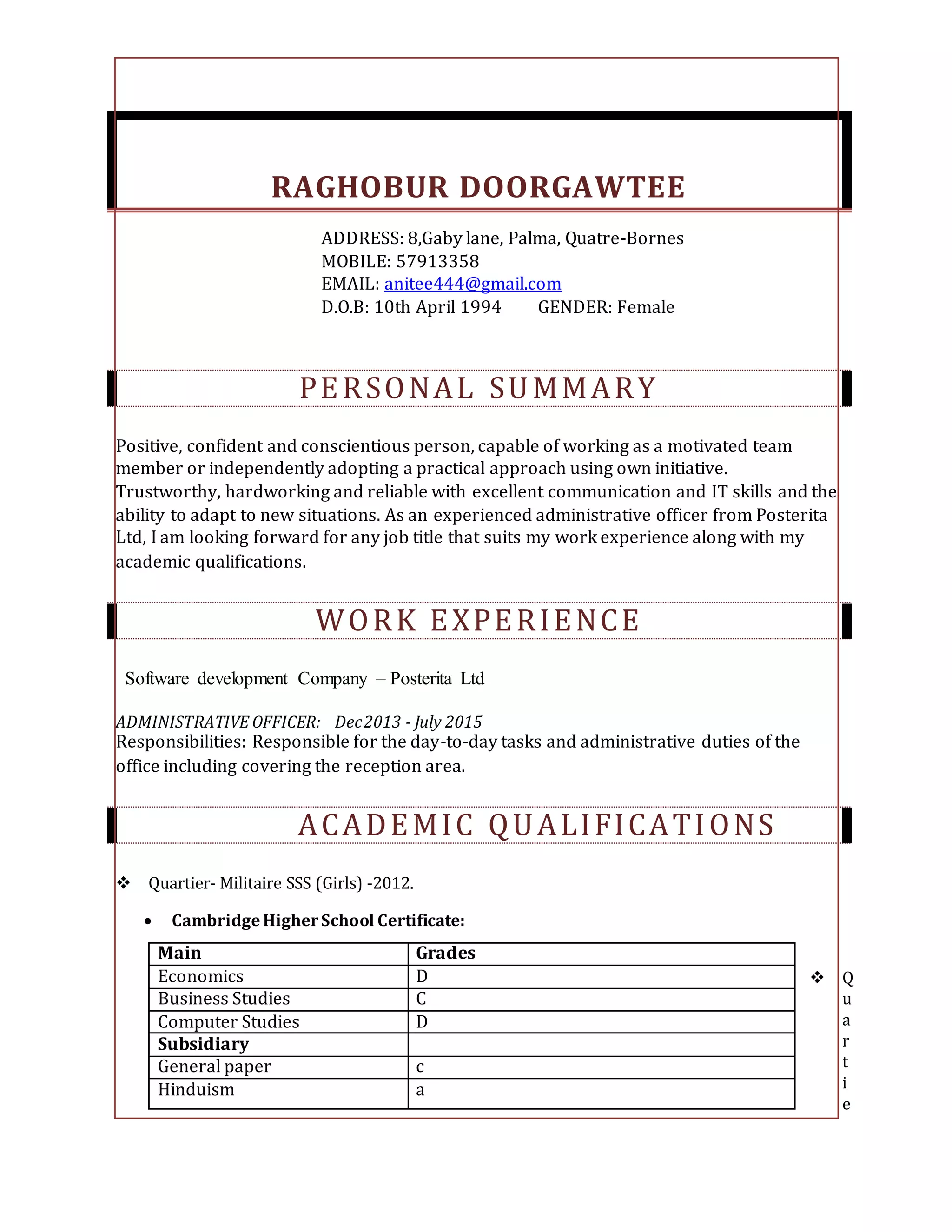 My new cv | DOCX | Technology & Computing