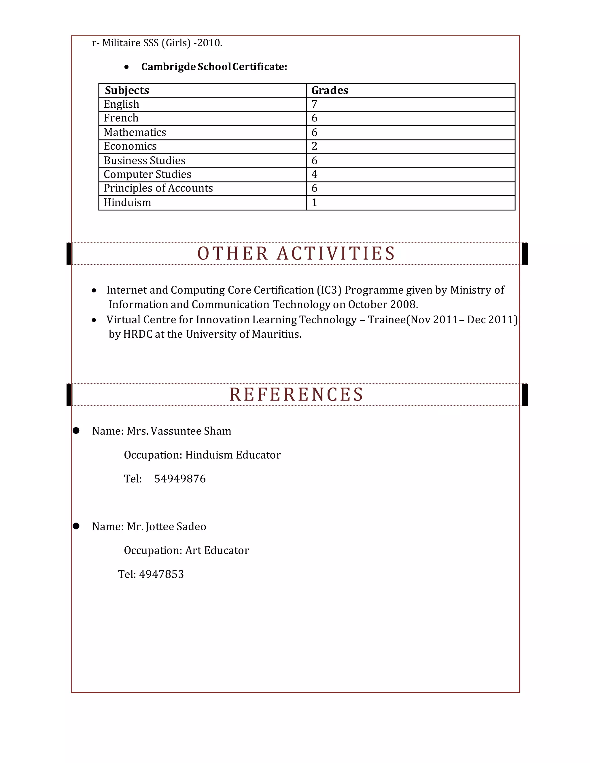 My new cv | DOCX | Technology & Computing