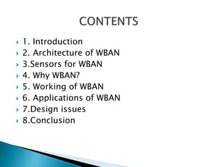 WBAN(Wireless Body Area Network) | PPTX