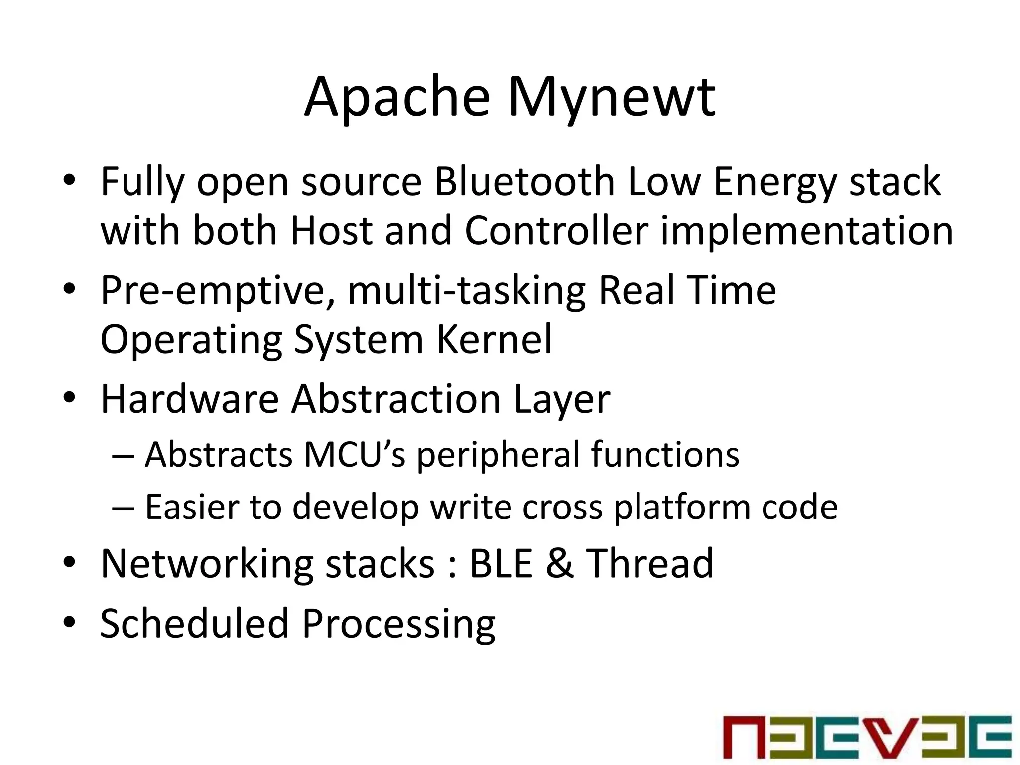 Introduction about Apache MYNEWT RTOS | PPTX