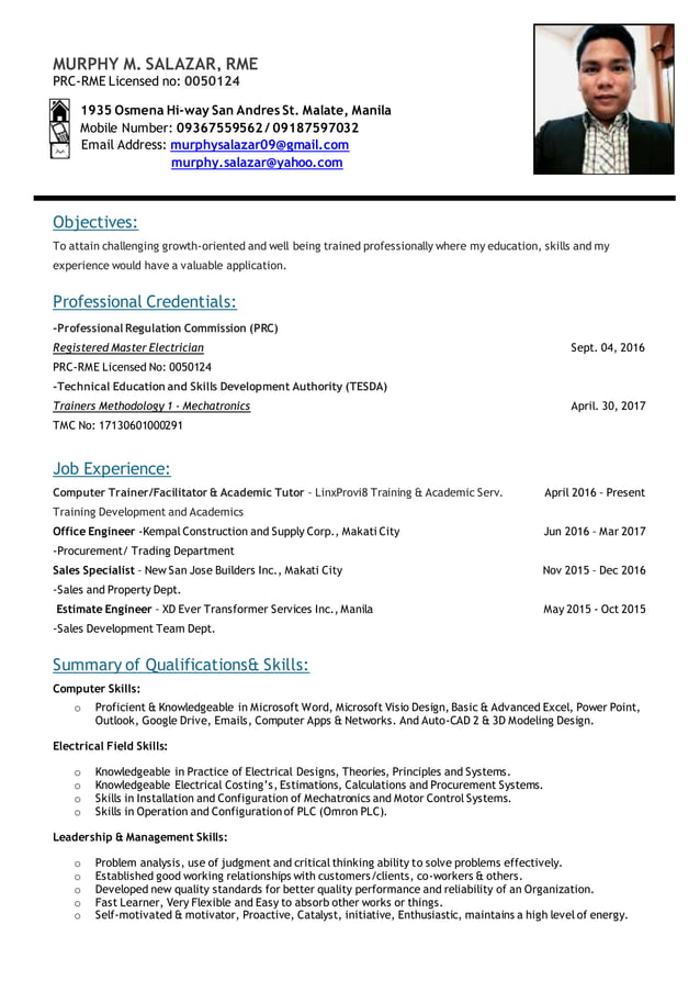 My new updated resume_mms for industry