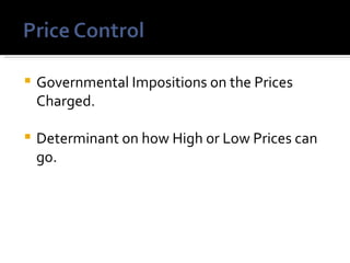 Price Control | PPT