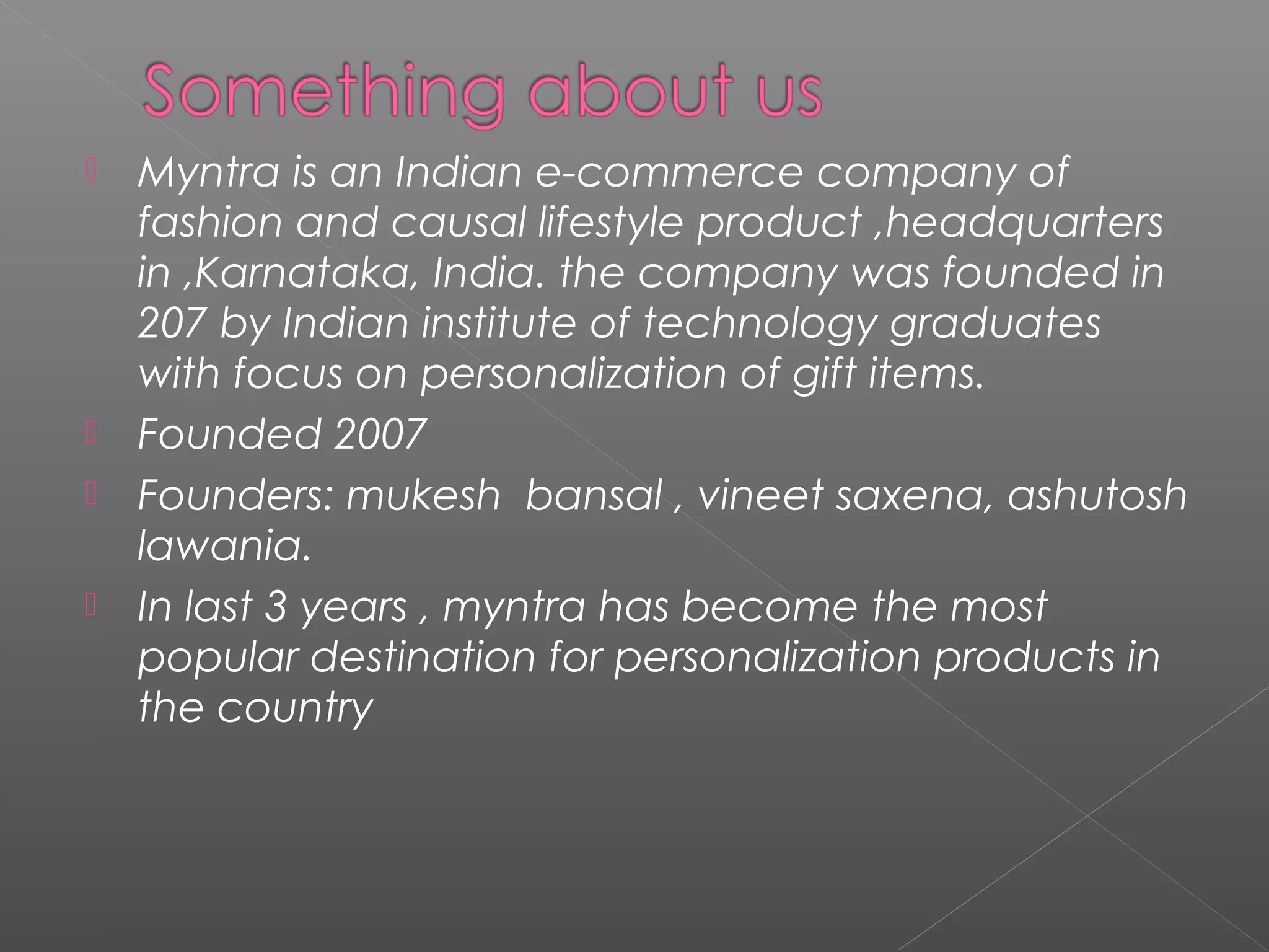 Myntra | PPT