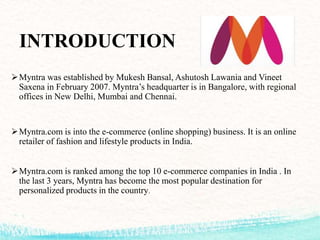 Myntra e business presentation | PPTX