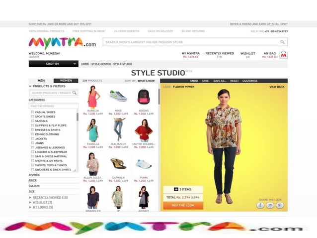 Myntra.com ppt | PPTX | Internet | Computing