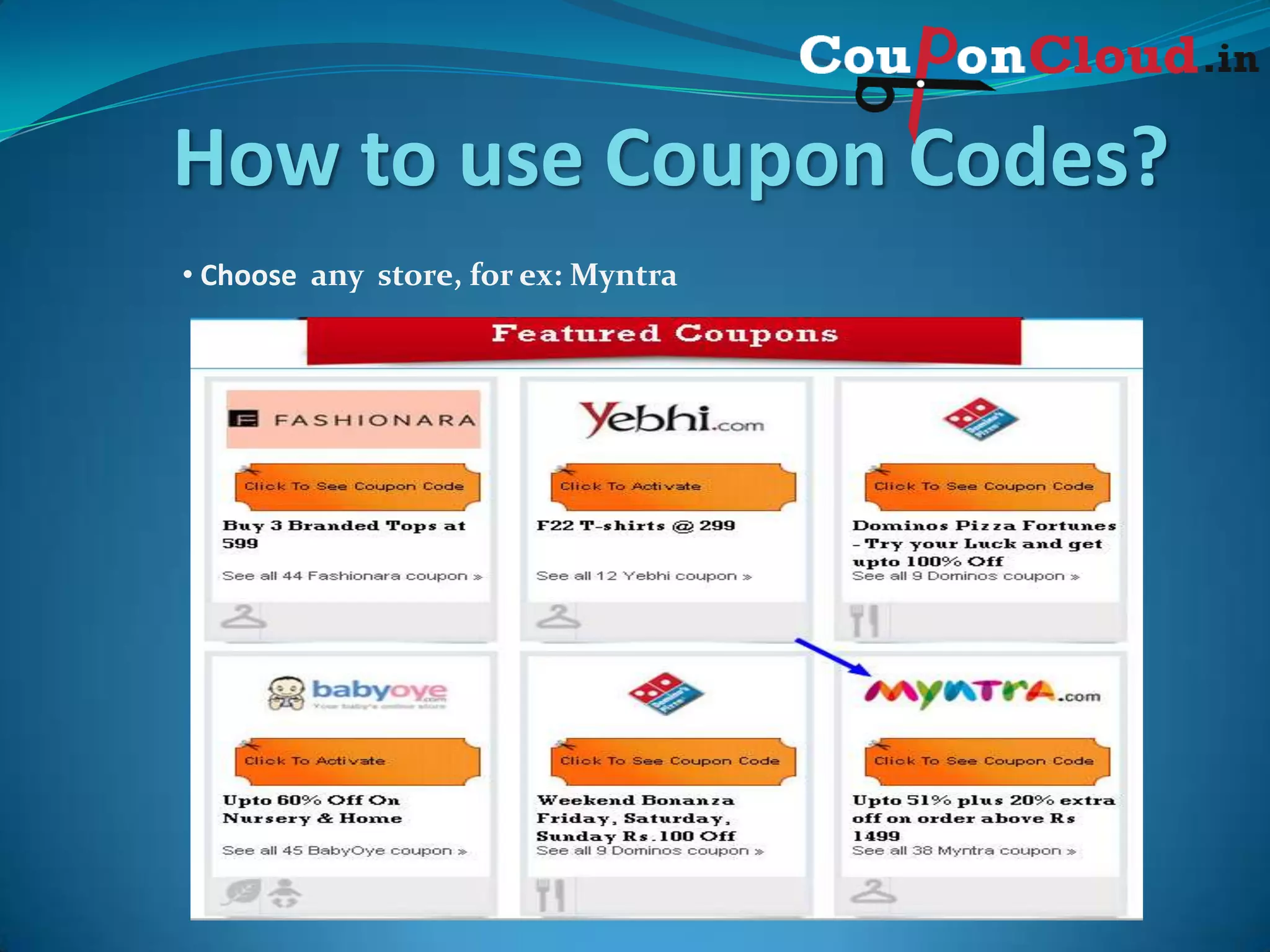 Myntra Coupon Codes From CouponCloud | PPT