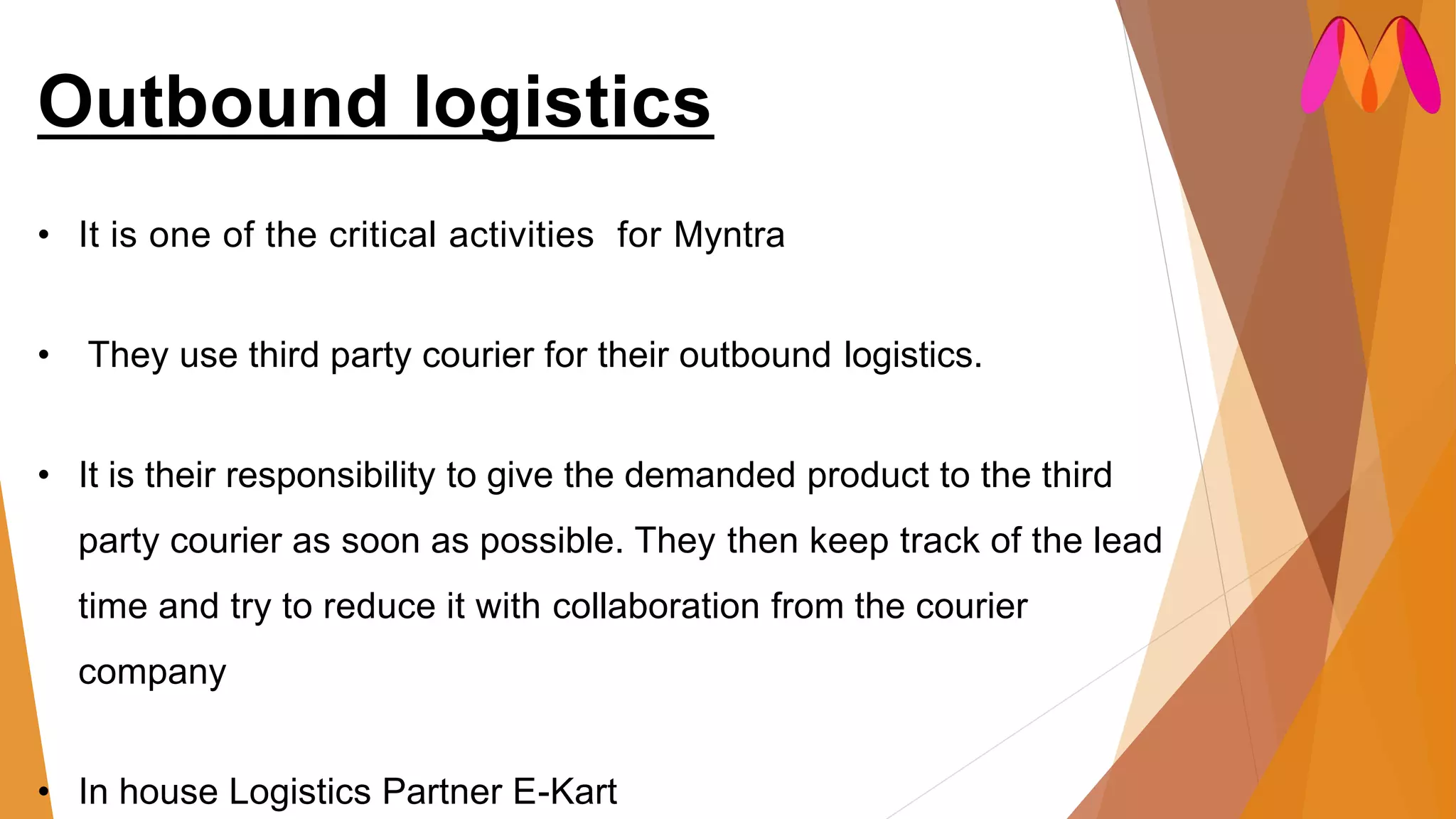 Myntra Porter's value chain | PPTX