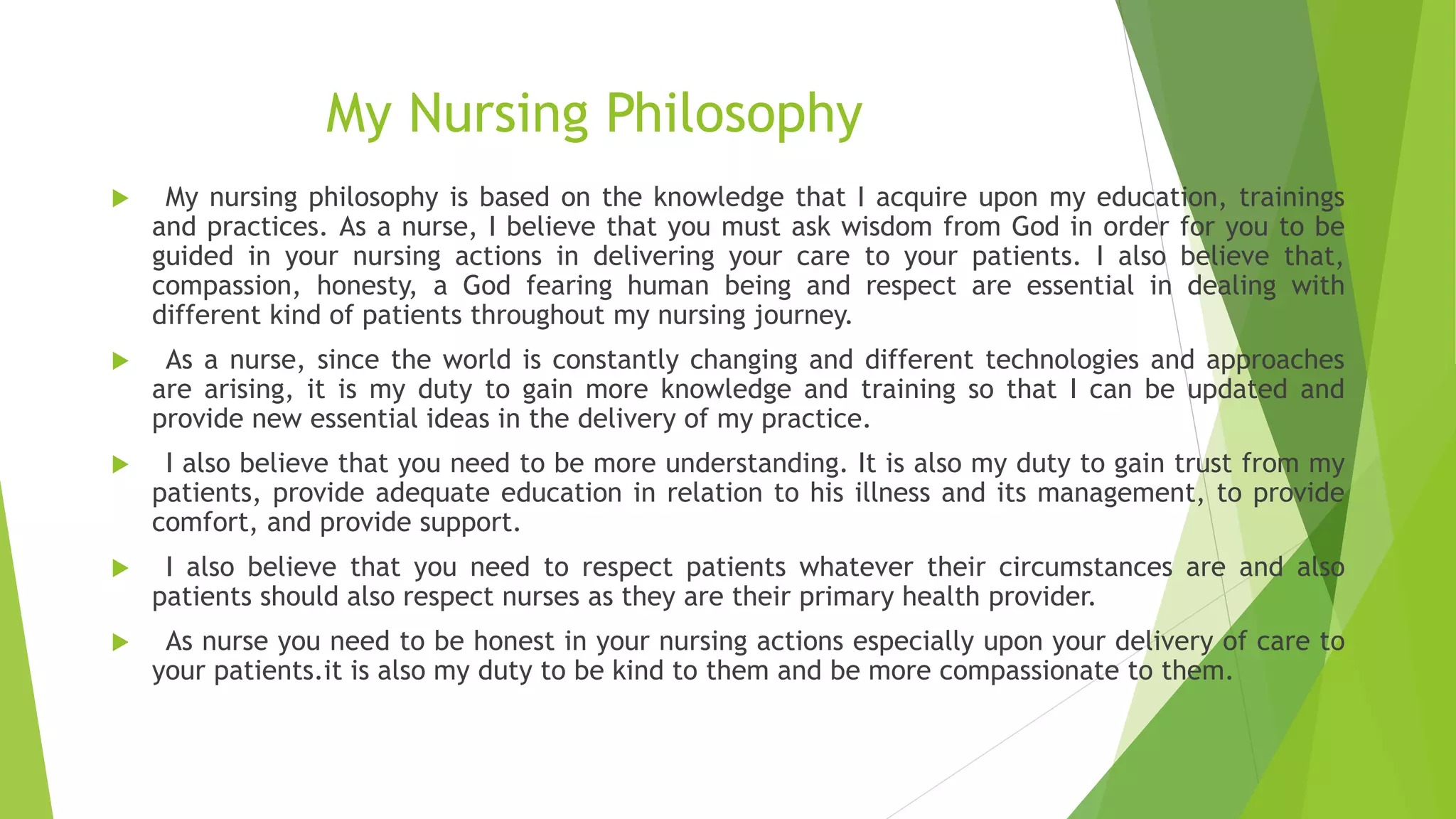 My nursing philosophy | PPTX