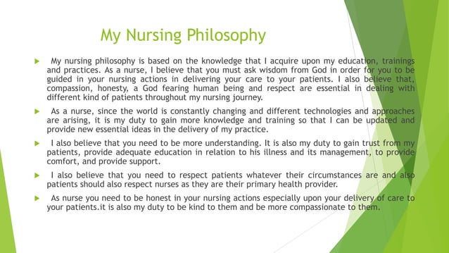 My nursing philosophy | PPT