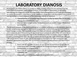 CARDIOVASCULAR SYSTEM, MYOCARDIAL INFRACTION AND LABORATORY DIAGNOSIS | PPT