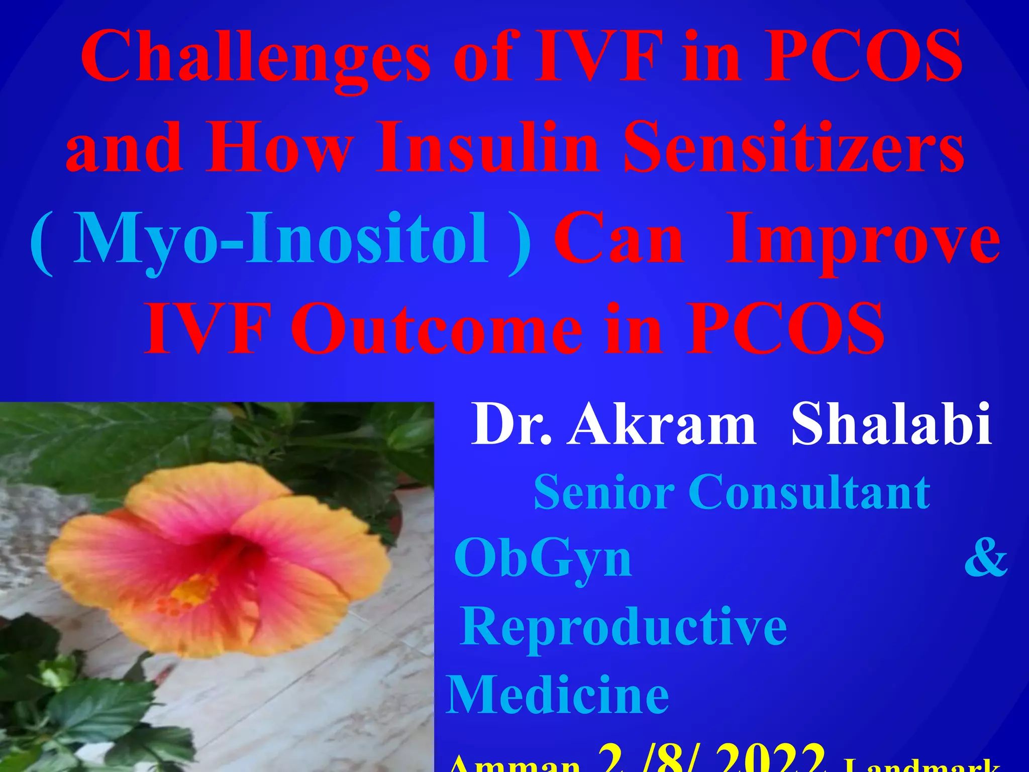 Myo-inisotol in ART PCO wemen | PPTX
