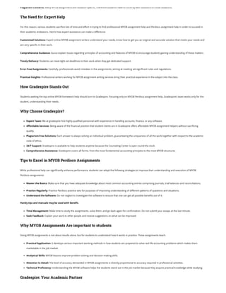 Access Professional MYOB Assignment Help from Gradespire Today | PDF