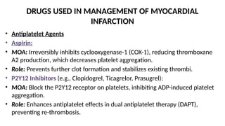 MYOCADIAL INFARCTION DRUGS, diagnosisand management.pptx