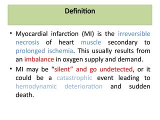 MYOCARDIALinfractions --- (heart attack ) | PPTX