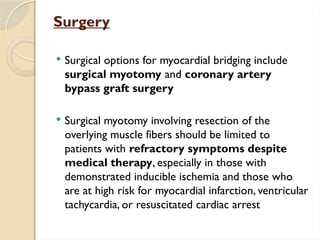 myocardial bridging for coronary evaluation | PPTX