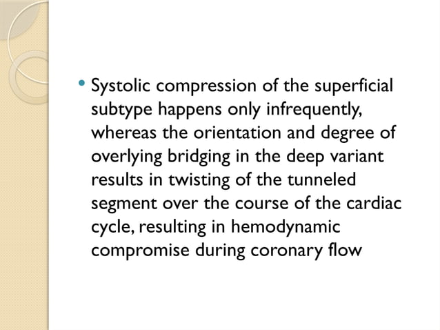 myocardial bridging for coronary evaluation | PPTX
