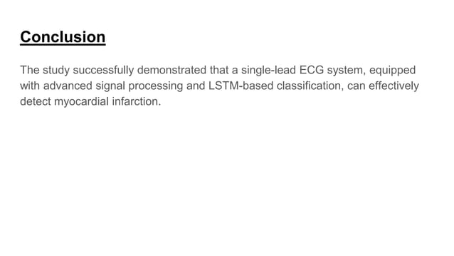 Myocardial Infarction Detection Using Ecg Pptx