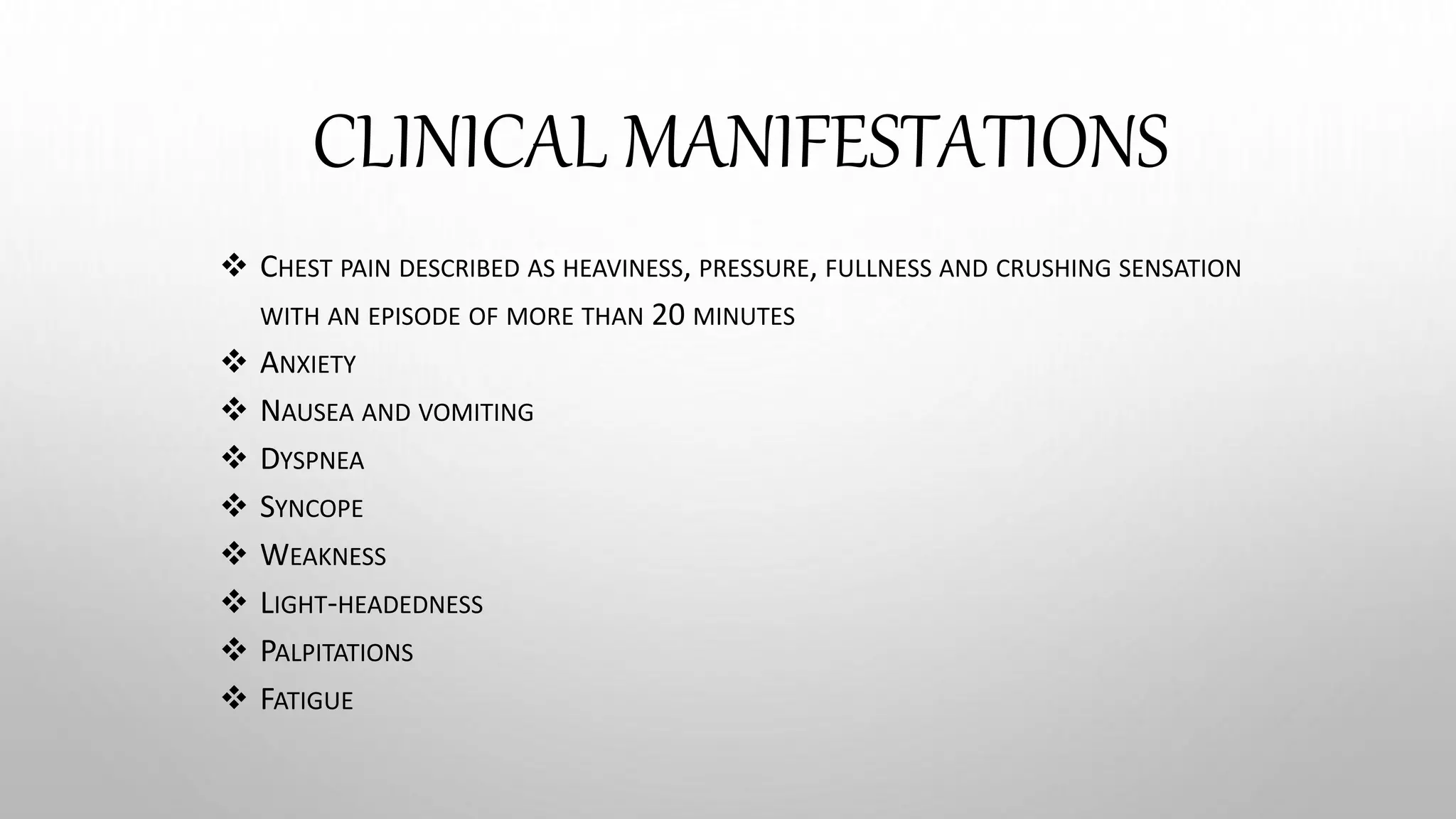 Myocardial infarction: introduction, clinical manifestation ...