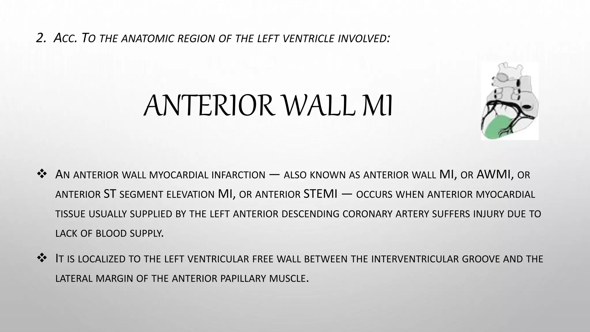 Myocardial infarction: introduction, clinical manifestation ...