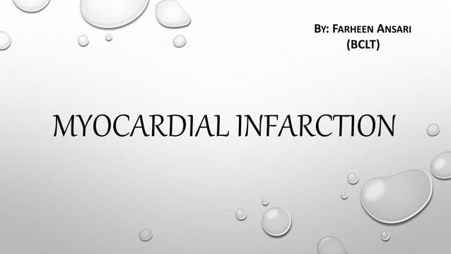 Myocardial infarction: introduction, clinical manifestation ...