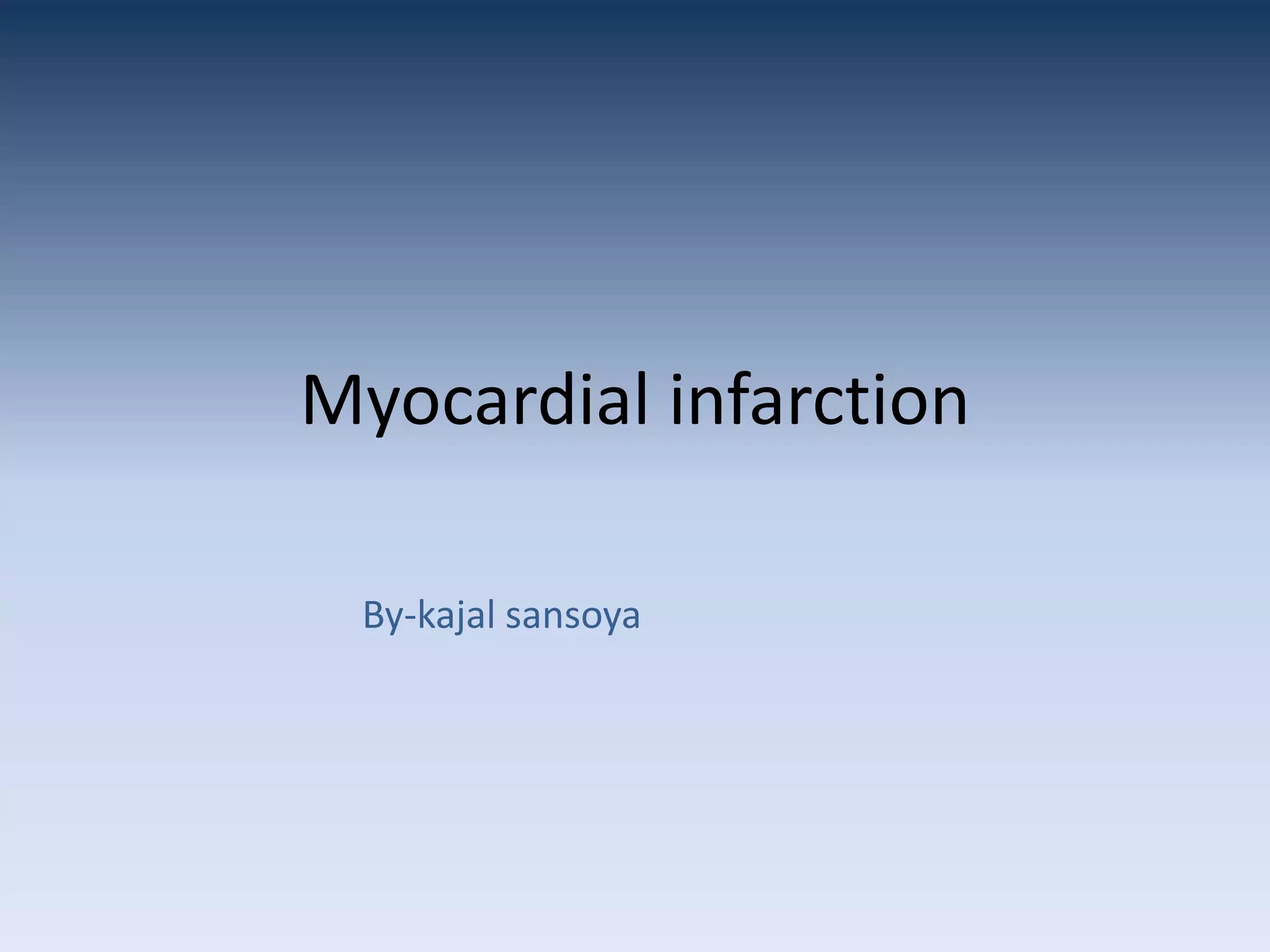 Myocardial infarction | PPTX | Heart and Cardiovascular Diseases ...