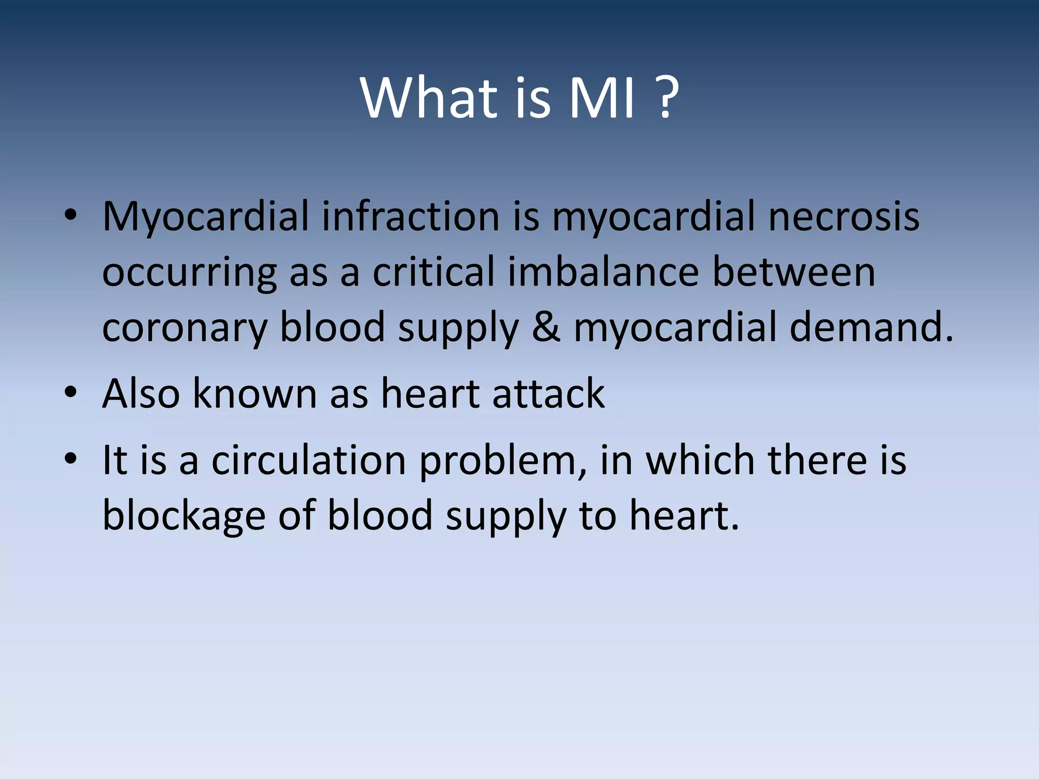 Myocardial infarction | PPTX | Heart and Cardiovascular Diseases ...