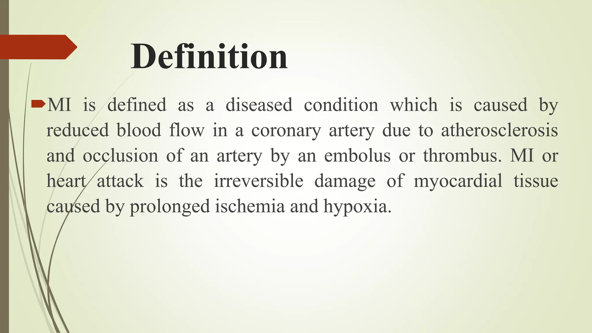 MYOCARDIAL INFARCTION.pptx | Heart and Cardiovascular Diseases ...