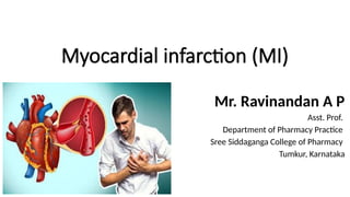Myocardial Infarction. Pharmacotherapeutics pptx | PPTX