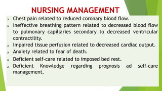 MYOCARDIAL INFARCTION nursing management | PPTX