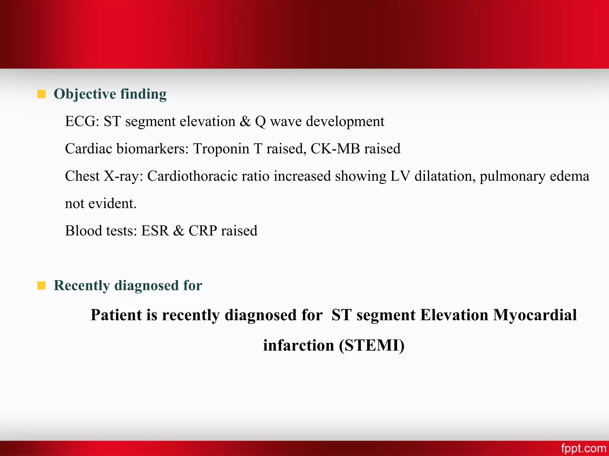 Myocardial infarction with case | PPT