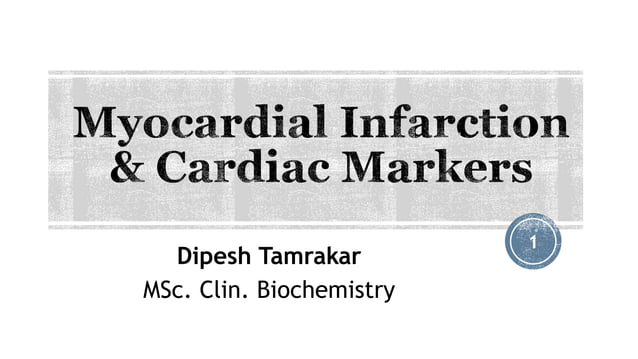Myocardial infraction & Cardiac Biomarkers (Laboratory Diagnosis ...