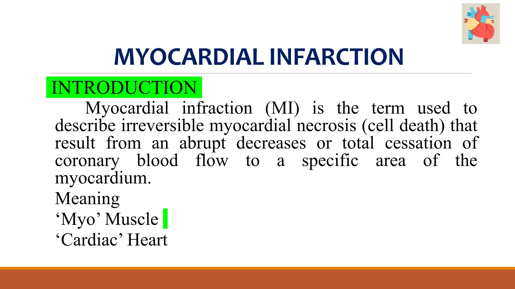 Nursing management of cardiovascular disorder. Myocardial infraction | PPTX