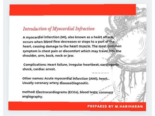 Myocardial infraction pathophysiology | PPTX
